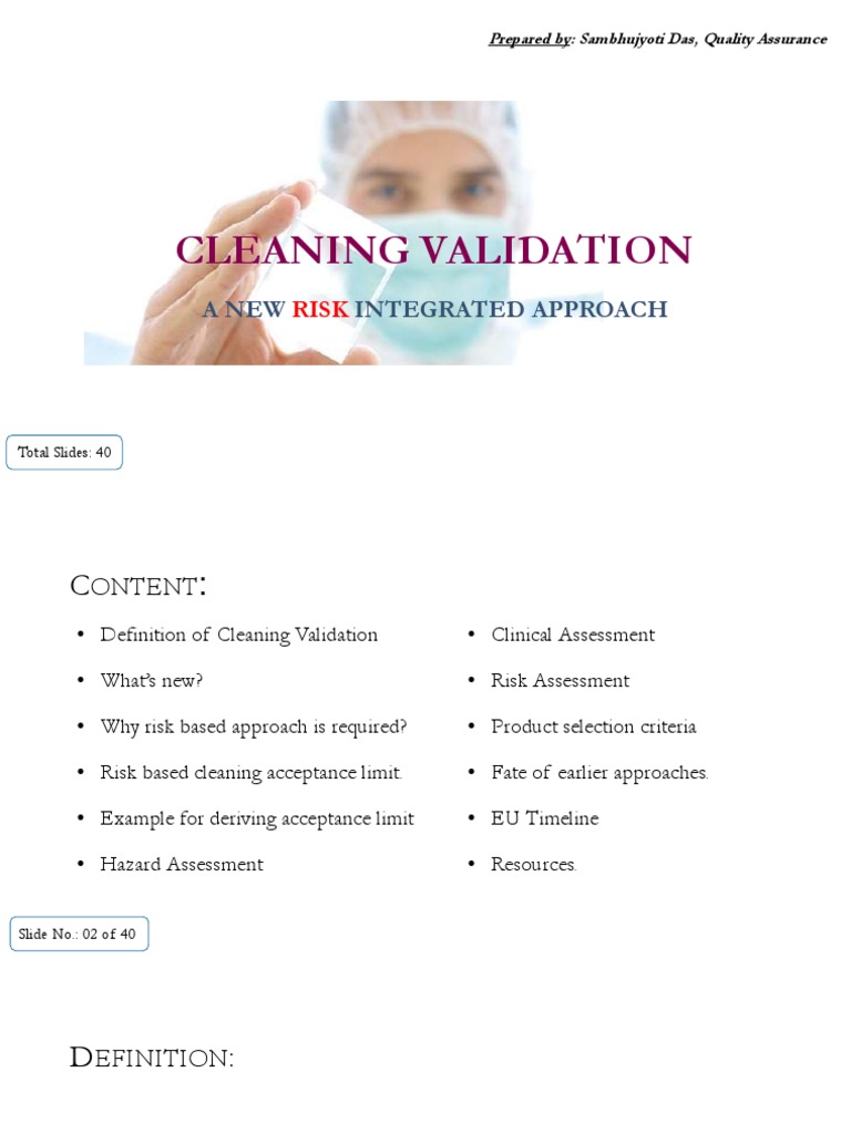 Cleaning Validation | PDF | Toxicity | Risk