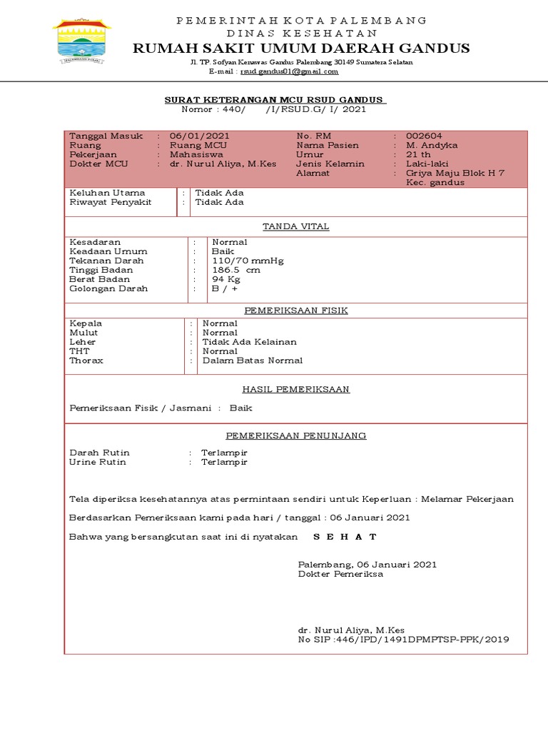 Surat Mcu | PDF