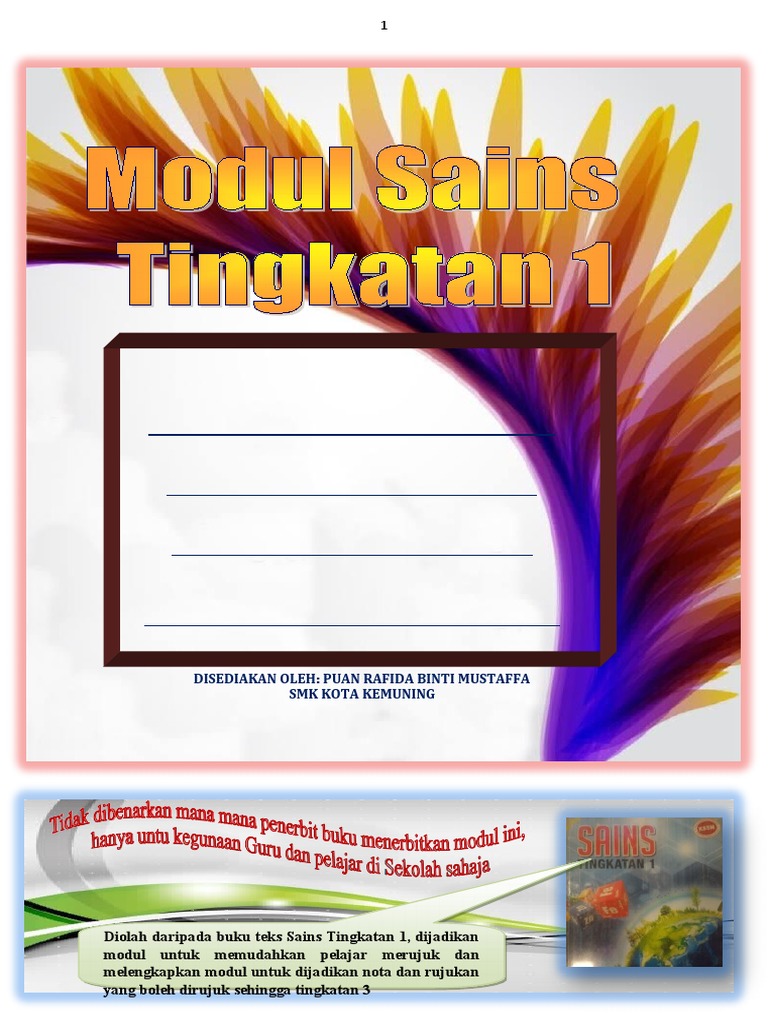 Modul Sains BT f1 (Murid) - 1-10 | PDF