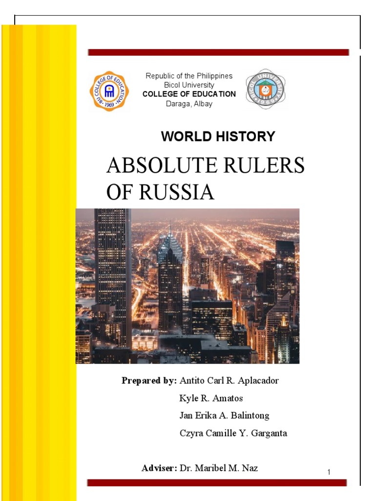 Absolute Rulers of Russia Summary | PDF | Russian Empire | House Of Romanov