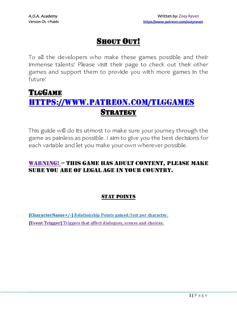 AOA Academy Walkthrough | PDF