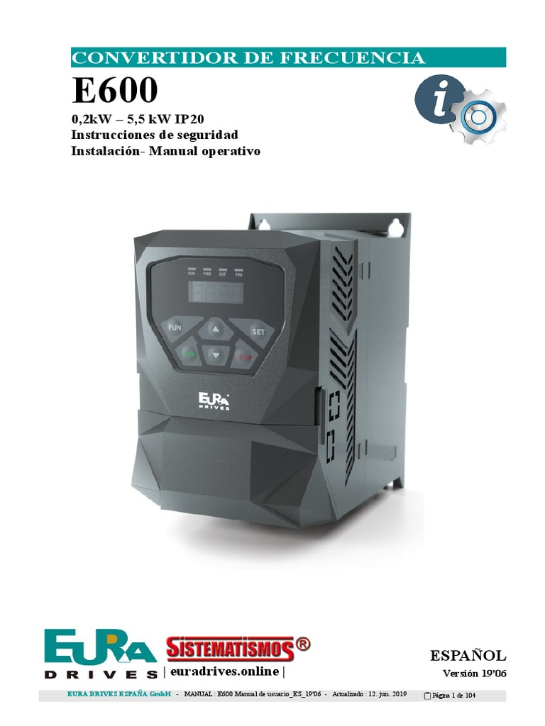 E600 Manual de Usuario - ES - 19'06 - SIS | PDF | Descarga ...