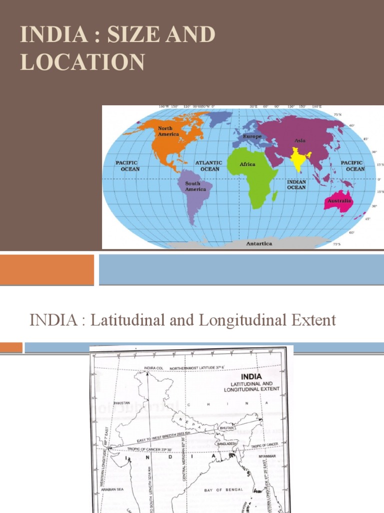 India: Size and Location | PDF
