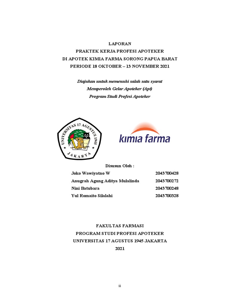 Laporan Apotek | PDF