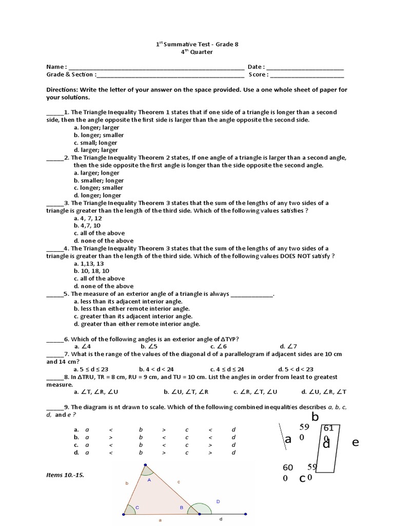 Summative | PDF | Triangle | Summation
