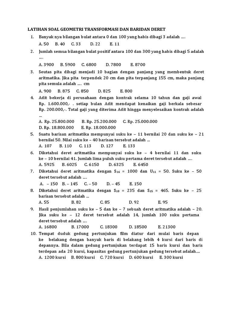 Latihan Aritmatika | PDF