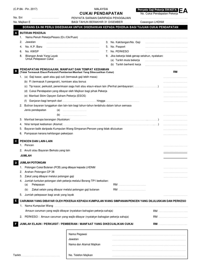Contoh Borang Ae | PDF