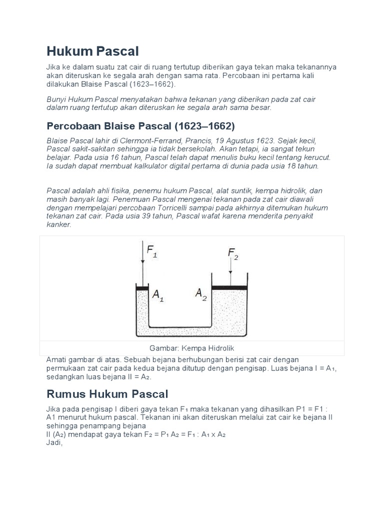 Hukum Pascal | PDF
