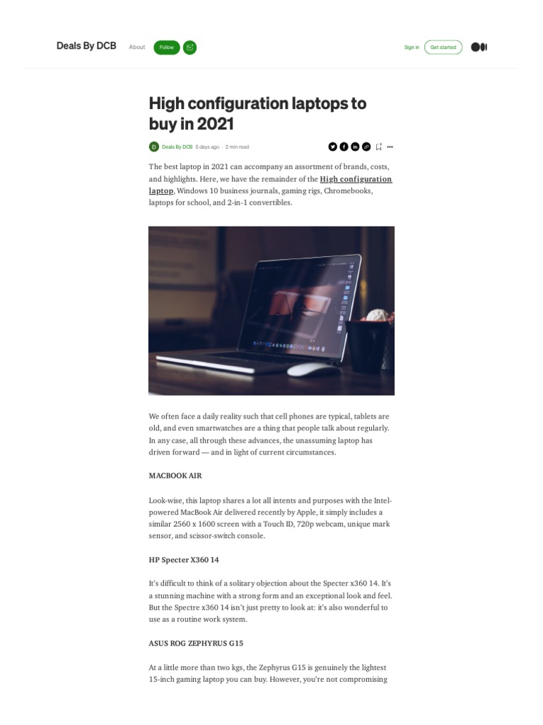 Best High-Configuration Laptops 2021 | PDF | Laptop | Consumer Electronics