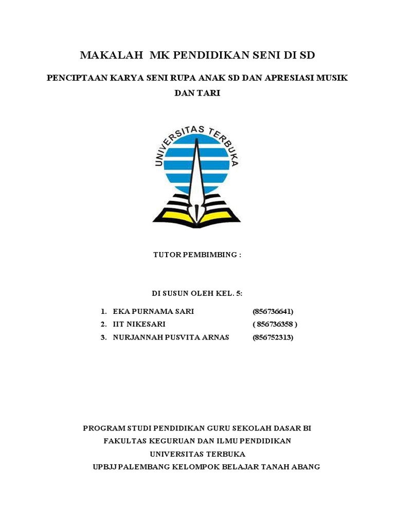 Makalah MK Pendidikan Seni Di SD | PDF