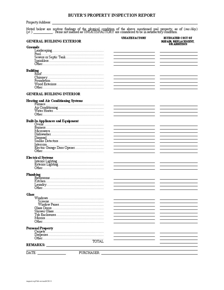 Buyer's Property Inspection Report | PDF | Bathroom | Heating ...