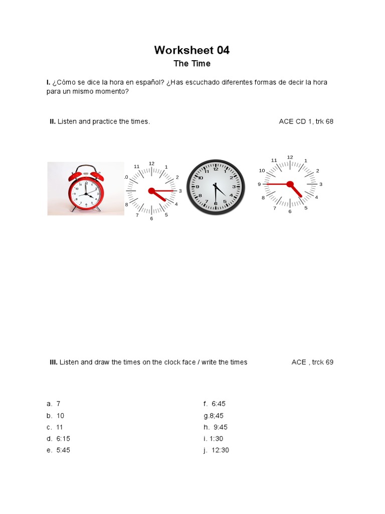 Worksheet 04: The Time | PDF | Odin | Norse Mythology