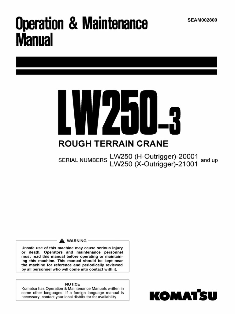 Komatsu Lw250 3 | PDF