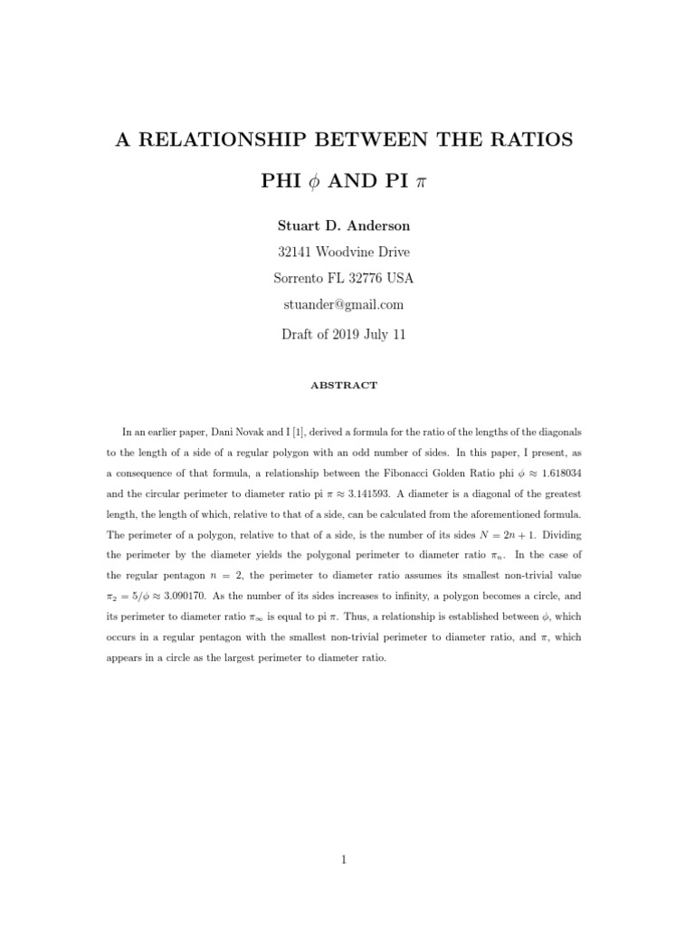 Anderson Pi - Phi Paper | PDF | Vertex (Geometry) | Pi