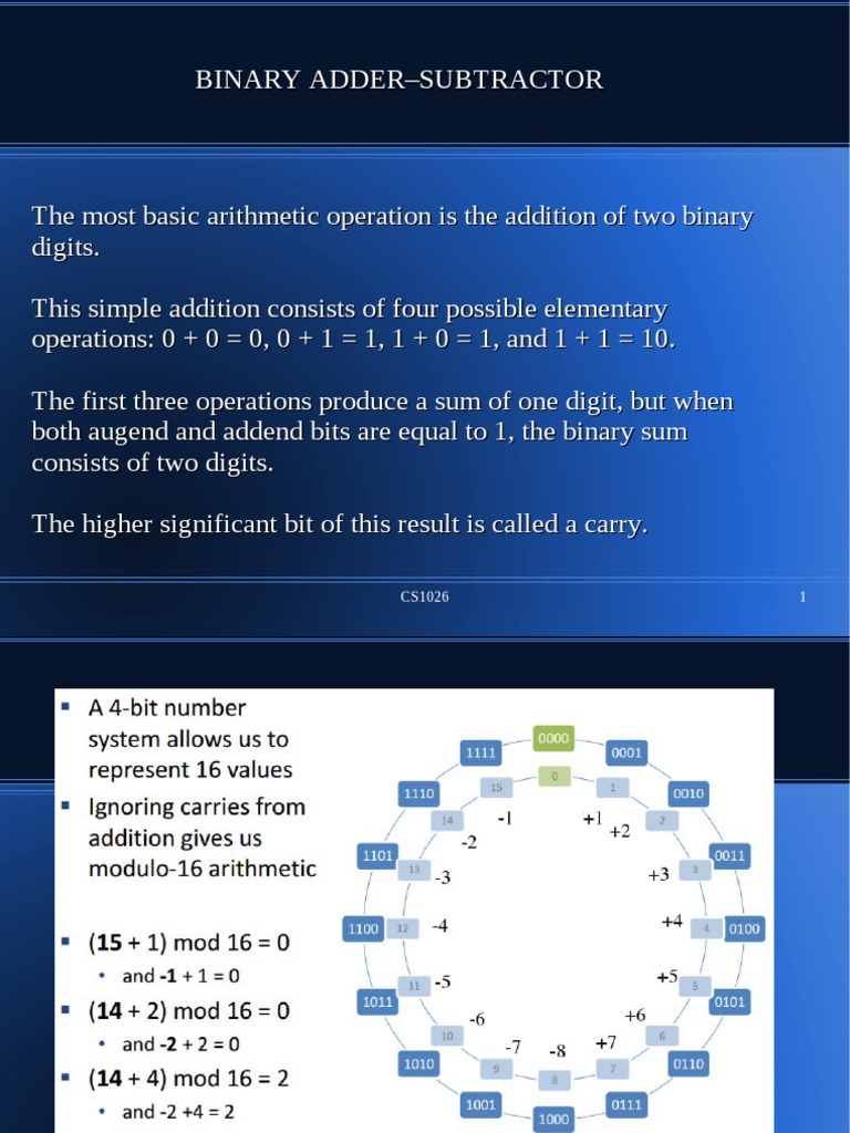 4 Bit Adder Subtractor Pdf Theory Of Computation Arithmetic