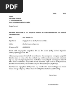 Contoh Surat Pengunduran Diri Kerja atau Resign | PDF