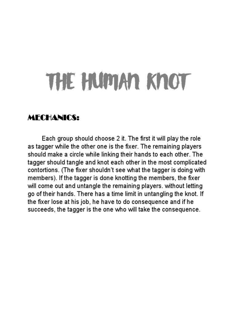 The Human Knot | PDF