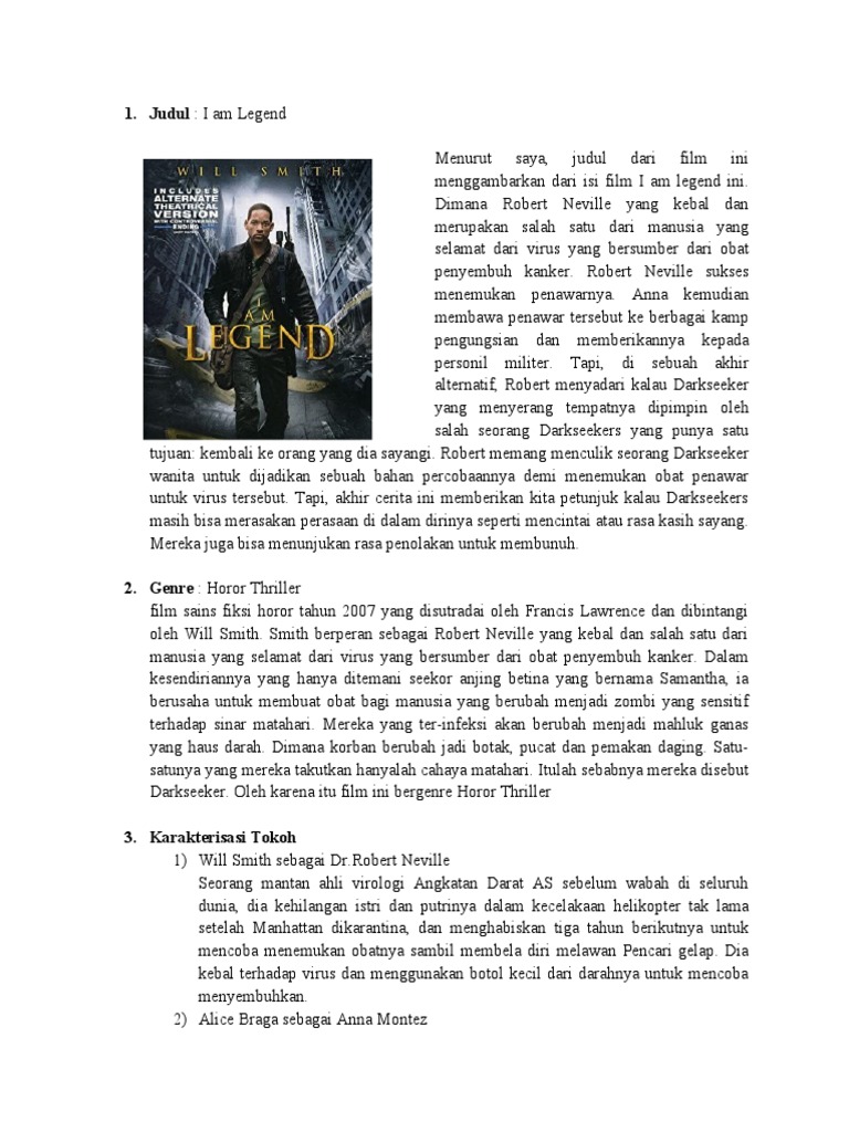 Sinopsis Film I Am Legend | PDF