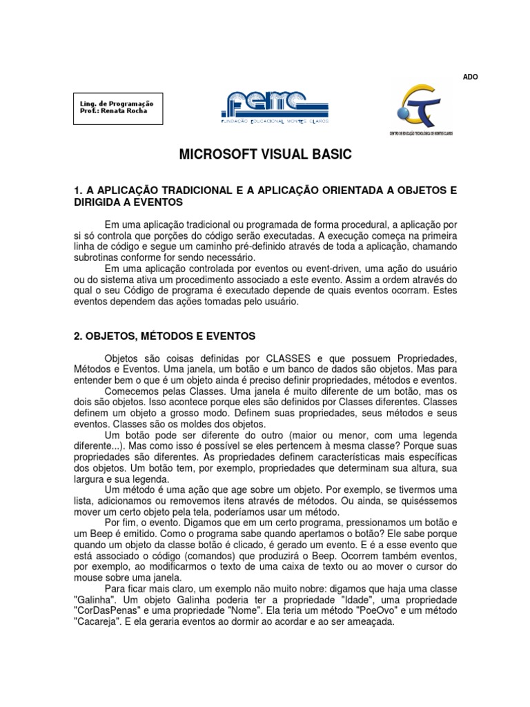 1713 Visual Basic Pdf Janela Informática Sql