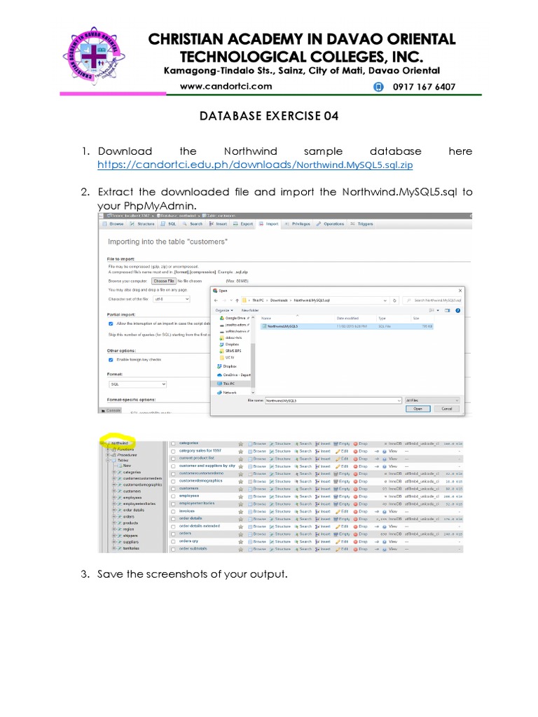 Database Exercise 04: 1. Download The Northwind Sample Database Here ...
