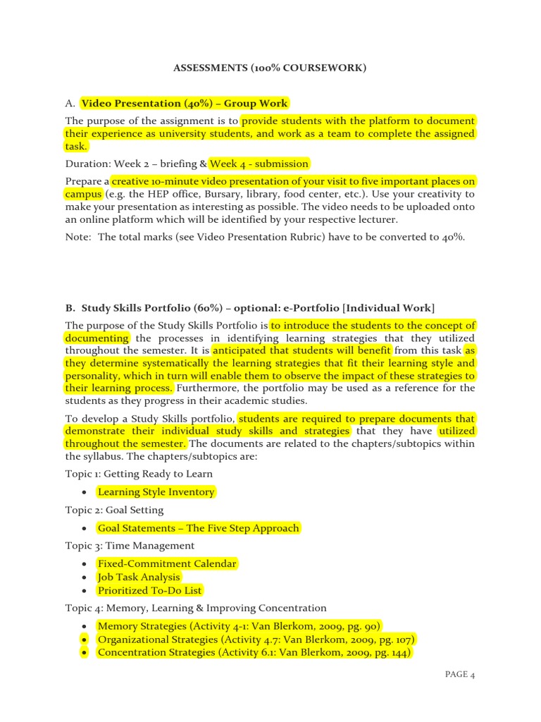 UED102 - Assignments | PDF | Time Management | Professional Skills