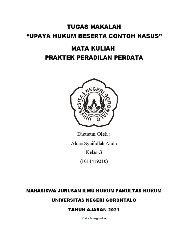 Tugas Makalah Praktek Peradilan Perdata | PDF