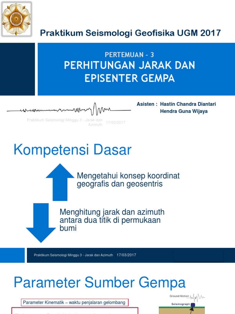 Perhitungan Azimuth dan Jarak Gempa | PDF