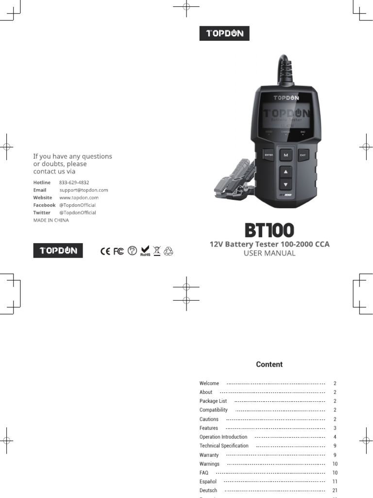BT100 User Manual | PDF