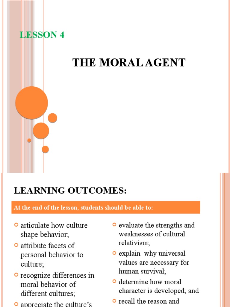 THE Moral Agent: Lesson 4 | PDF | Value (Ethics) | Morality