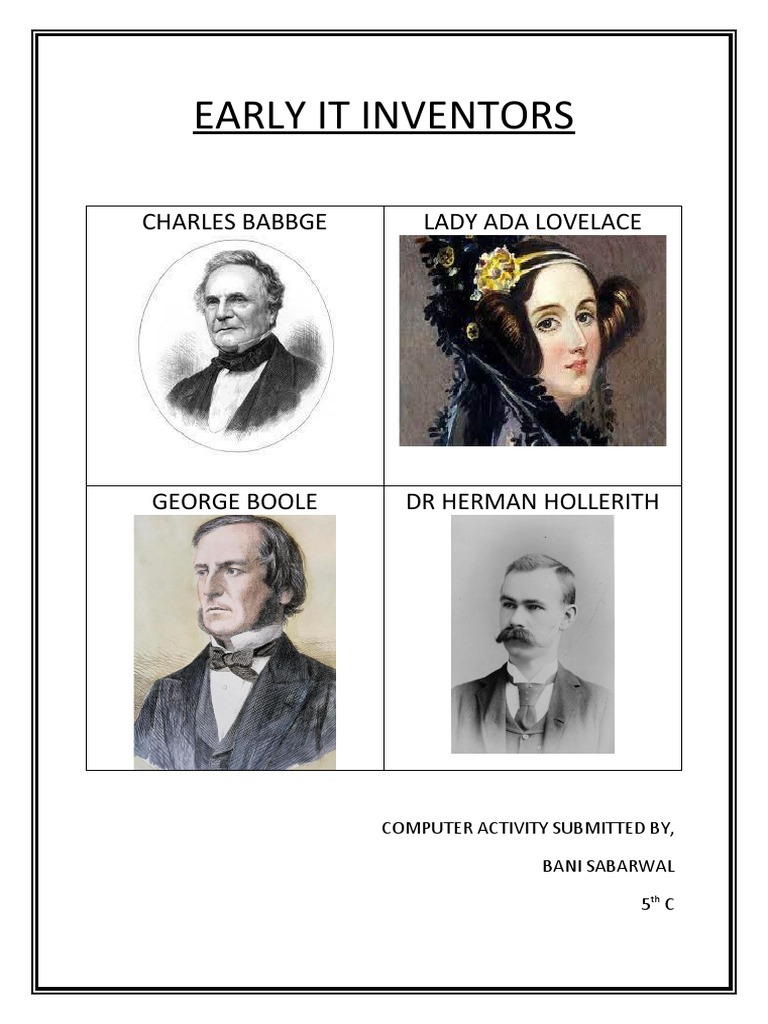 Early It Inventors: Charles Babbge Lady Ada Lovelace | PDF