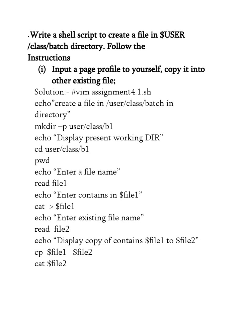 Write A Shell Script To Create A File In Pdf Shell Computing Computer File 