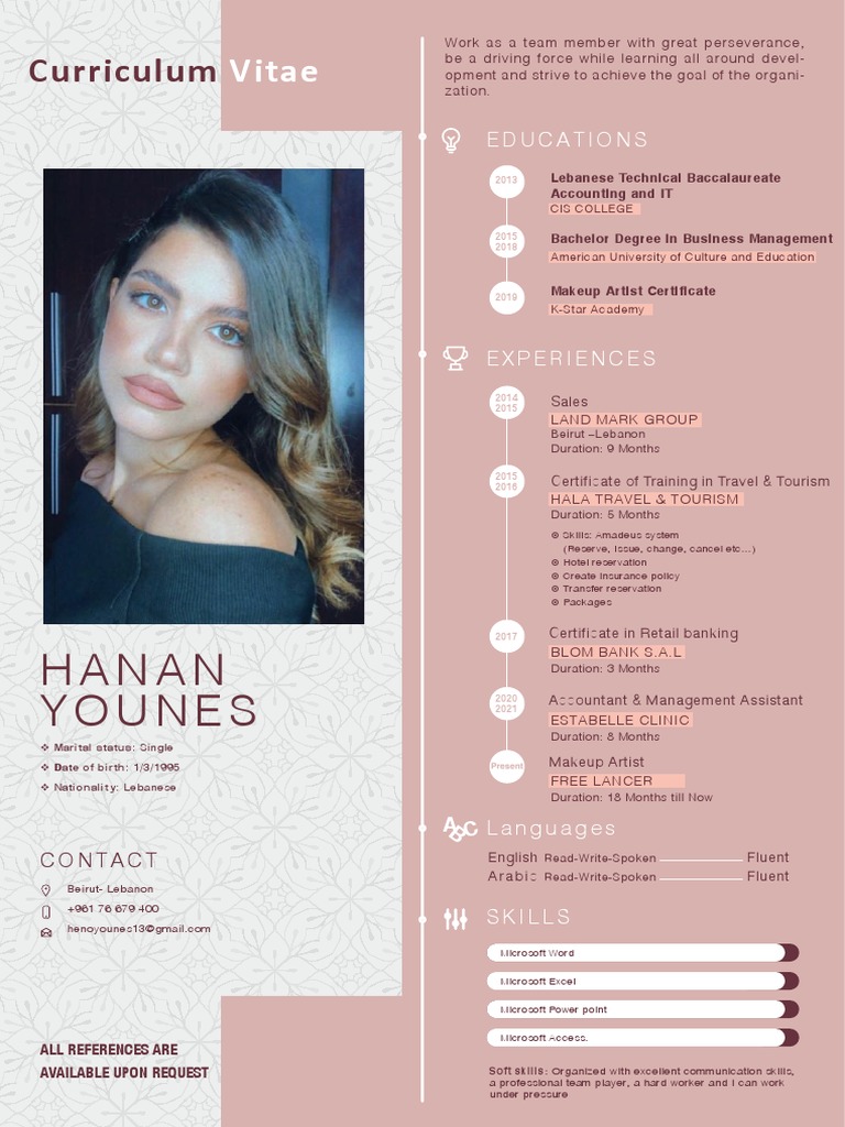 Hanan Younes - CV | PDF | Lebanon