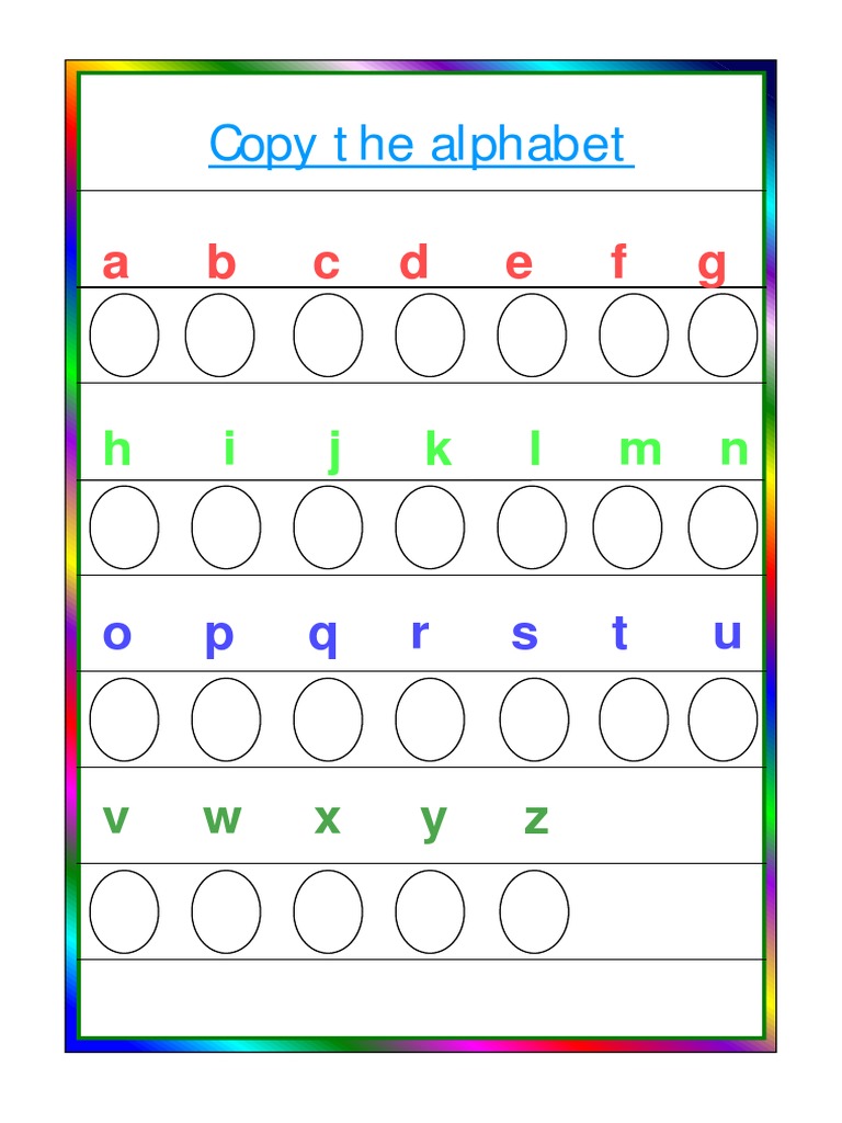 Copy The Alphabet | PDF