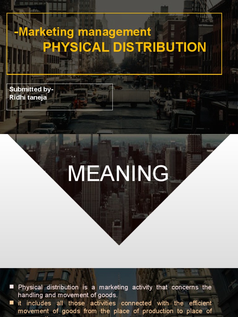 Marketing Management: - Physical Distribution | PDF | Warehouse | Inventory