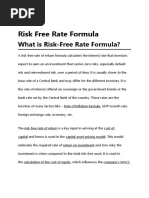 Risk Free Rate of Return Formula Excel Template | PDF