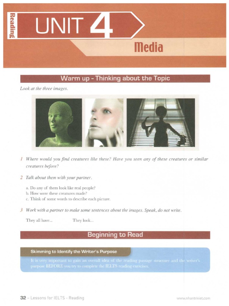 IELTS Lessons For Reading-Unit 4 | PDF