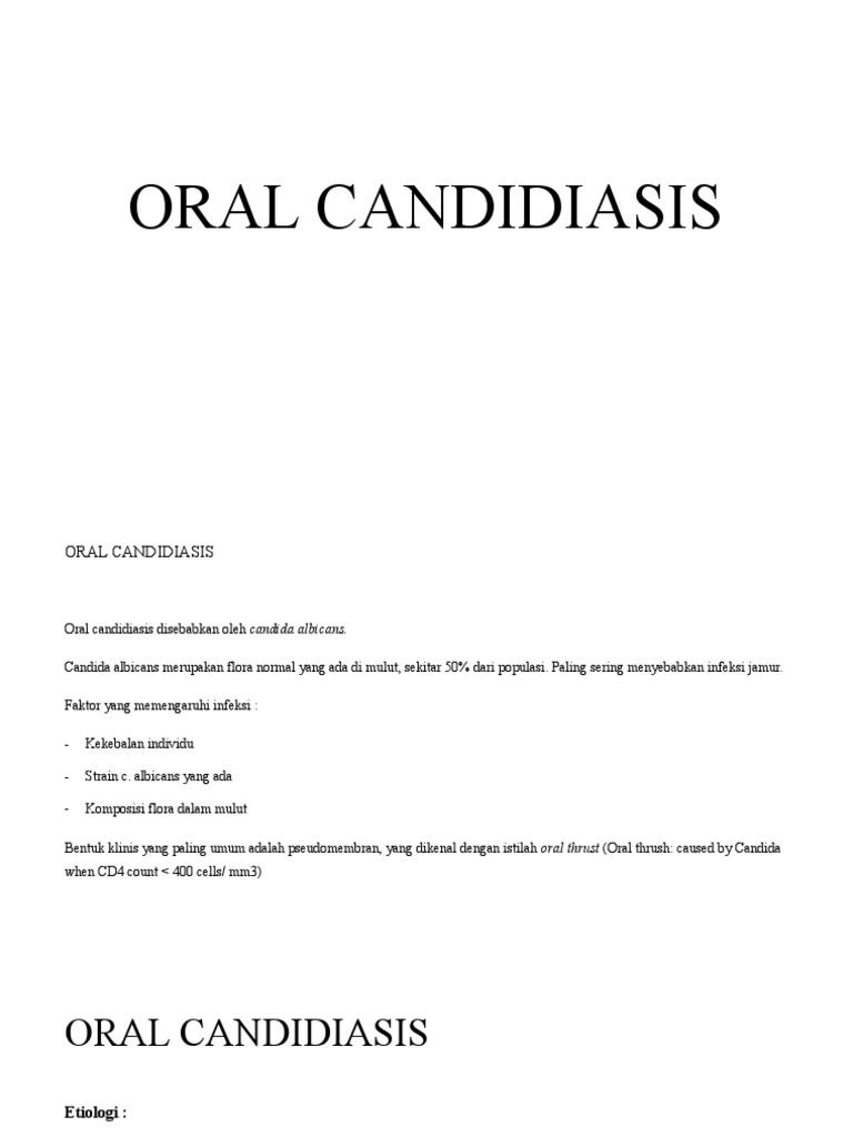 Oral Candidiasis | PDF