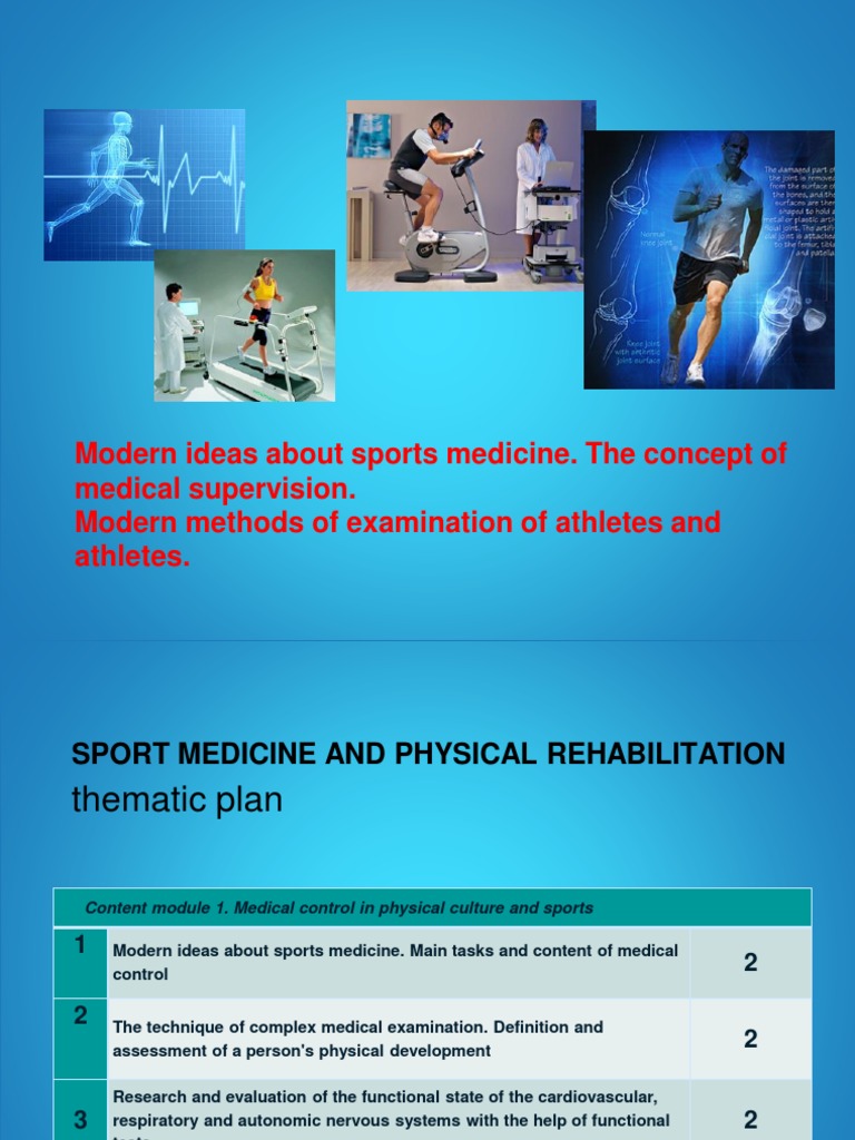 Modern Sports Medicine Practices | PDF | Physical Examination ...