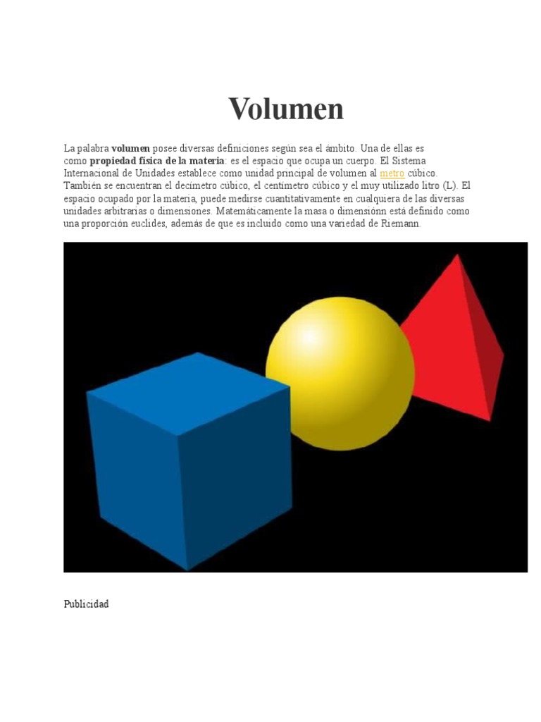 Volumen | PDF | Volumen | Metrología