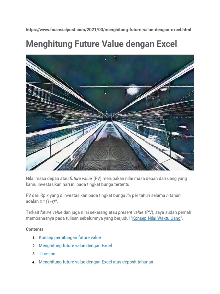Menghitung Future Value di Excel | PDF