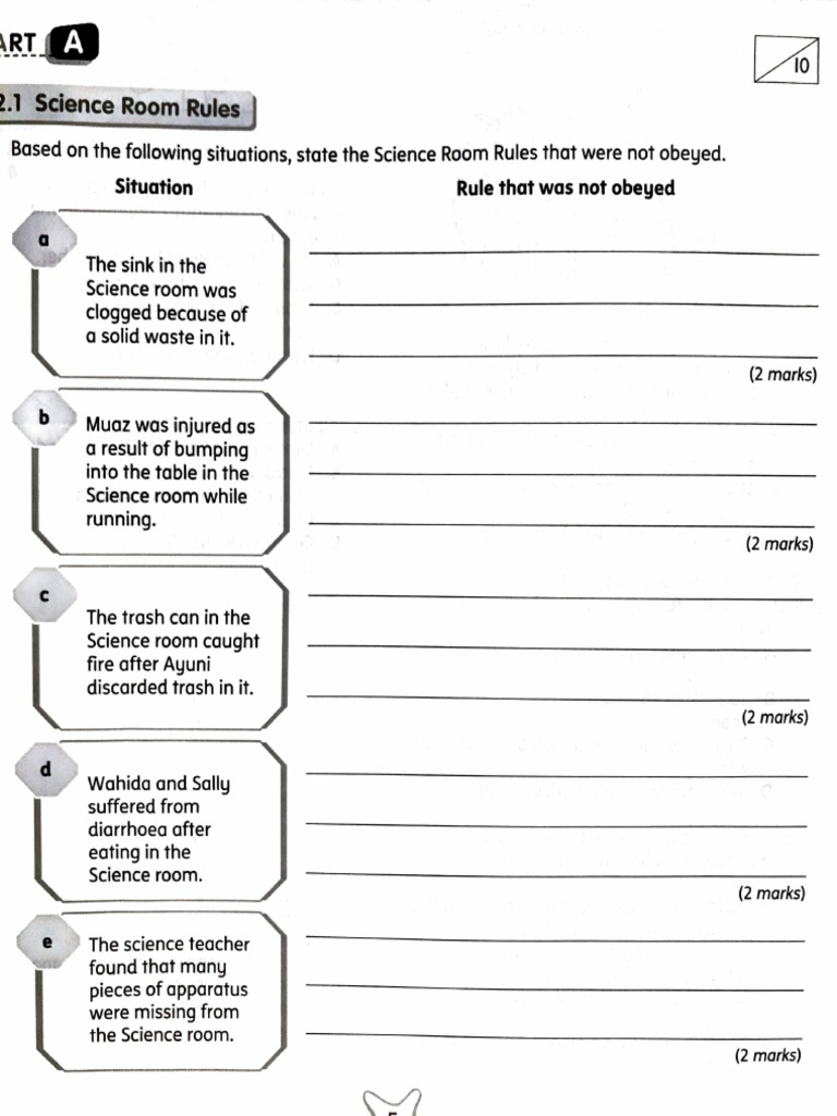 Topic 2 Science Room Rules | PDF