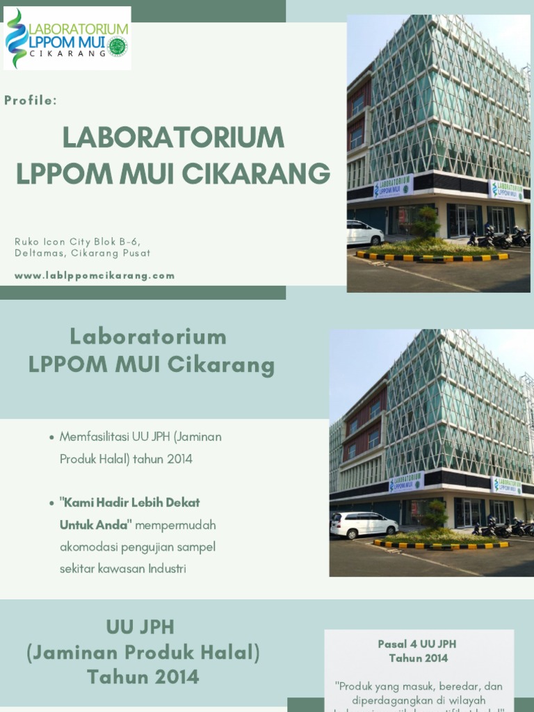 Profil Laboratorium LPPOM MUI Cikarang | PDF | Sains & Matematika