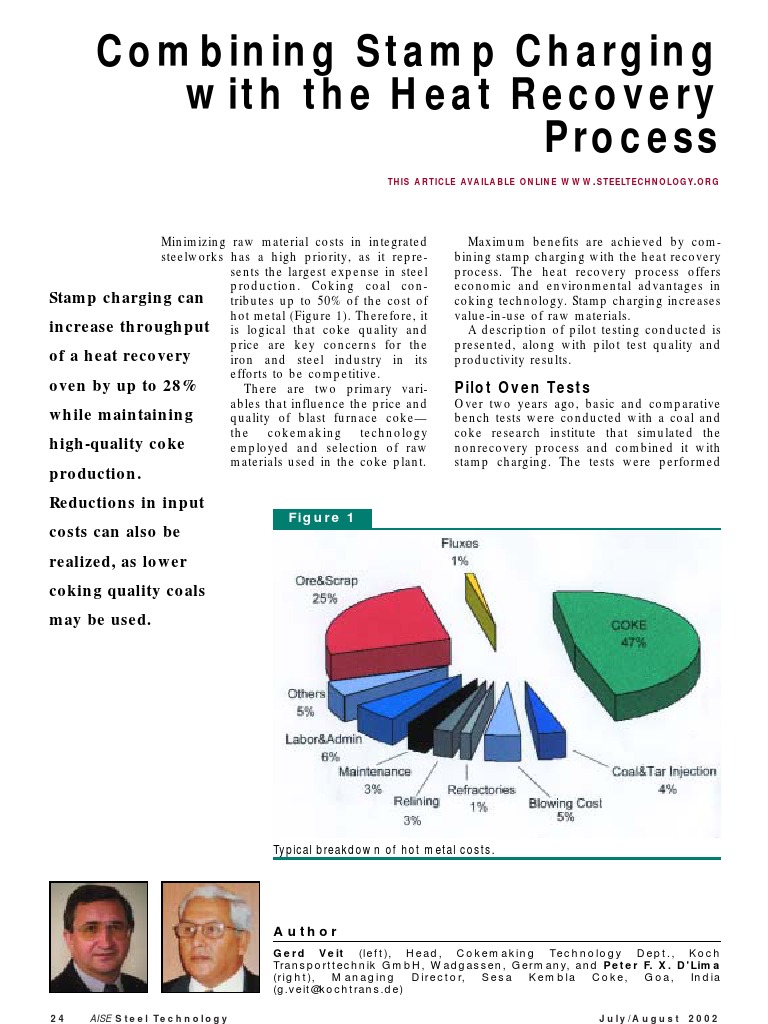 Stamp Charging in Coke Production | PDF | Coke (Fuel) | Coal