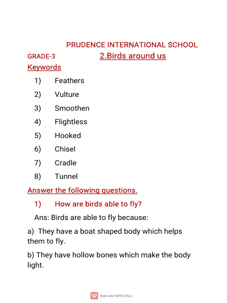 Birds Around Us Chapter2 | PDF