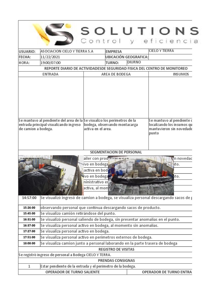 Estructura Bitacora Puesto 2 | PDF