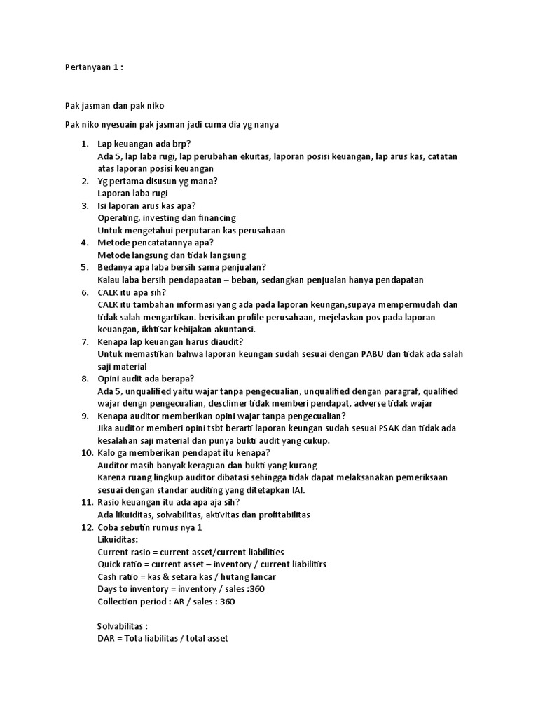 Bahan Kompre Perbanas | PDF