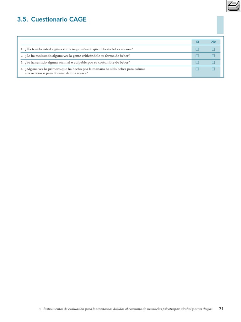 Cuestionario CAGE | PDF