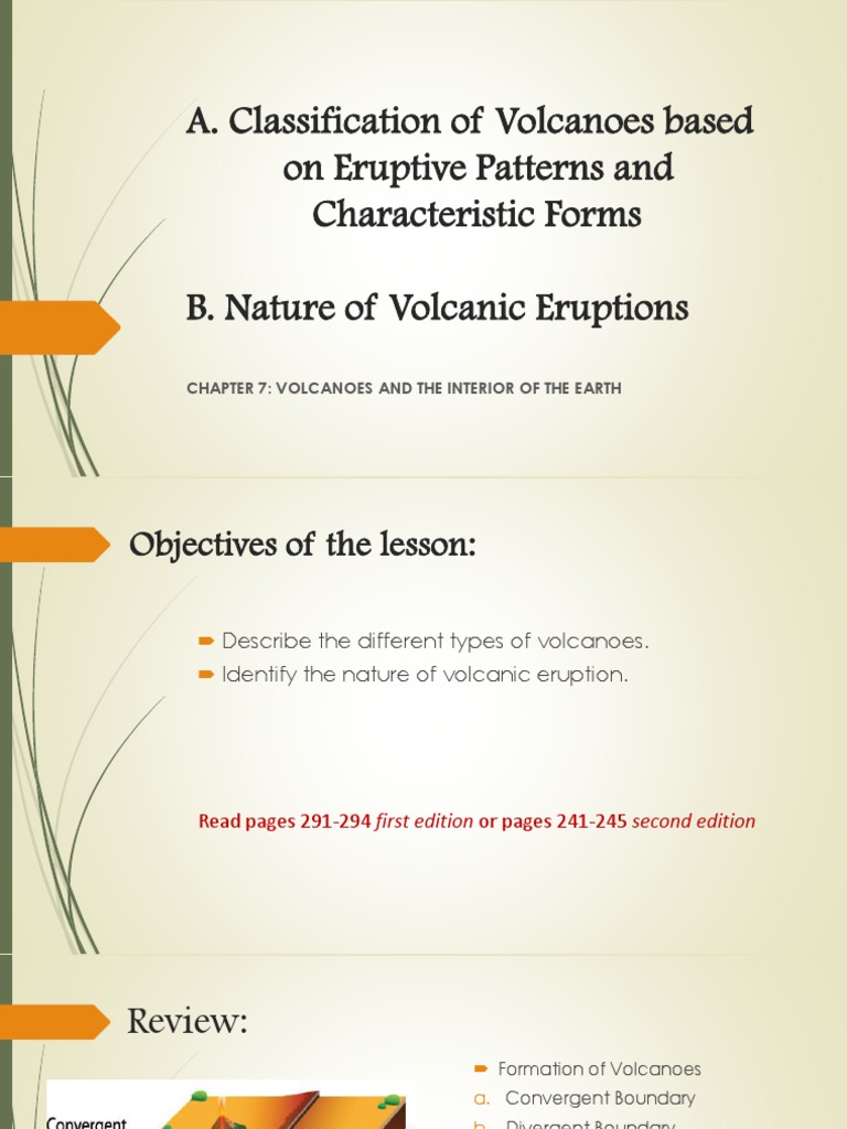 Classification of Volcanoes Based On Eruptive Patterns and ...