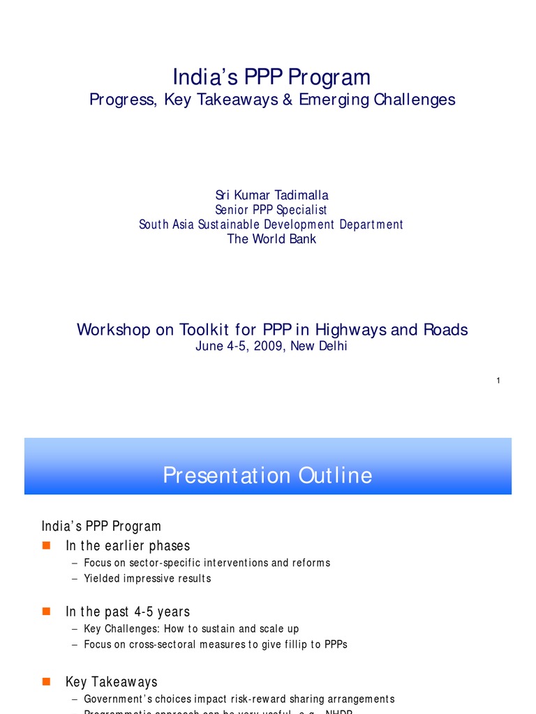 PPP Roads | PDF | Public–Private Partnership | Economies