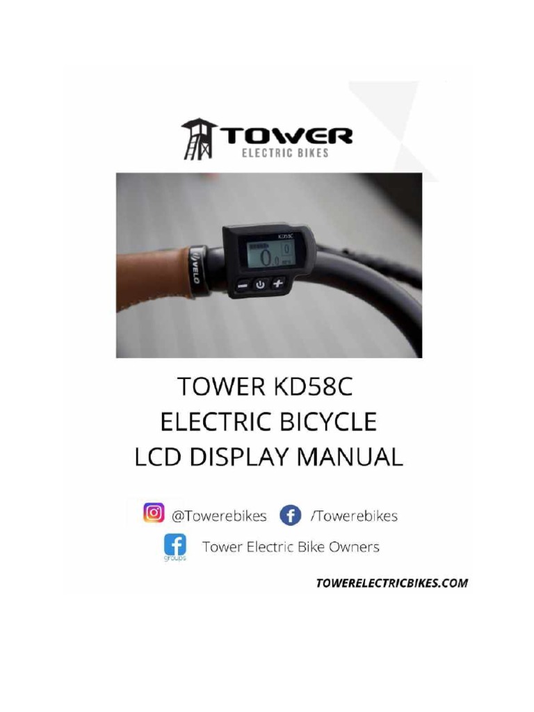 Tower KD58C Ebike LCD Manual Final | PDF | Menu (Computing ...